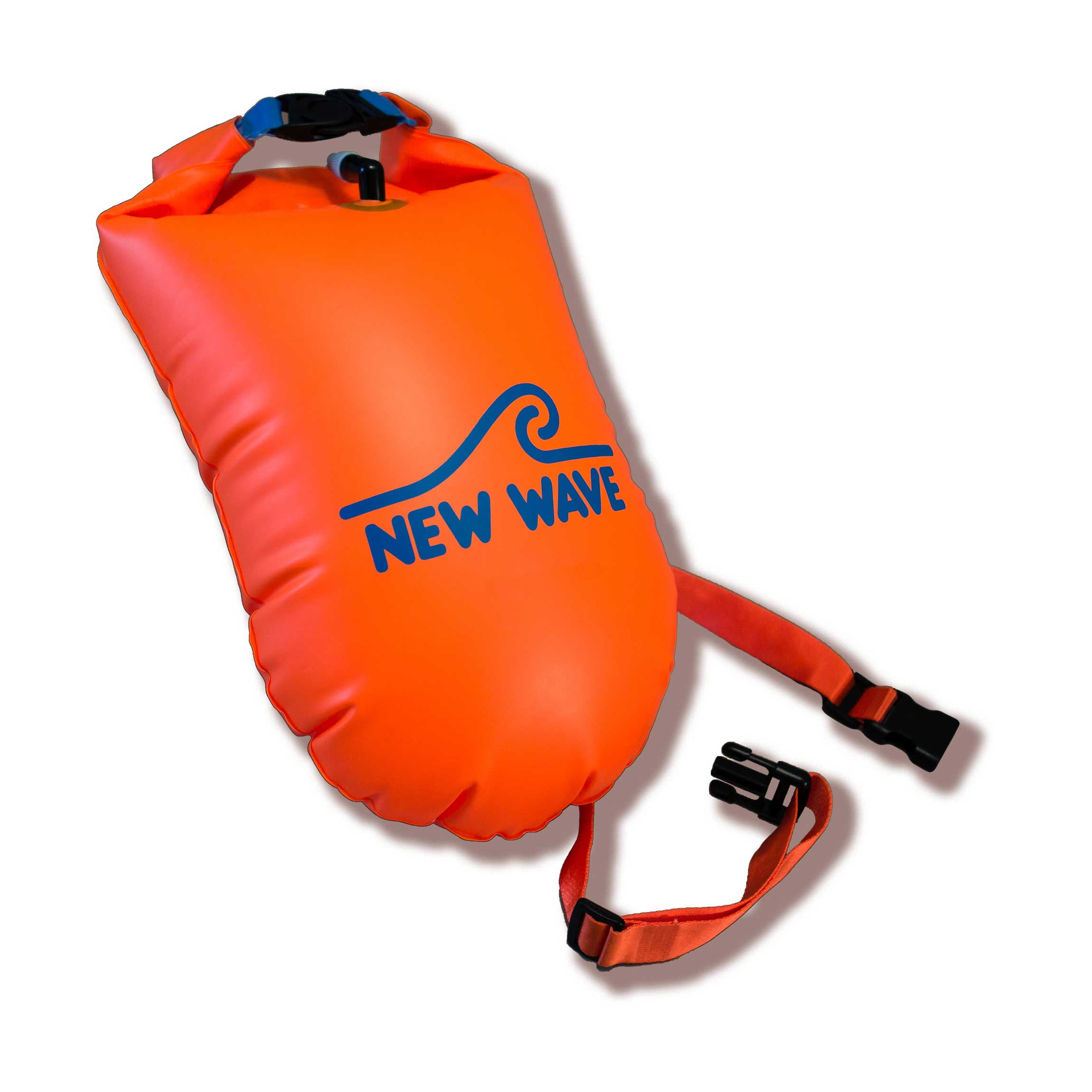 New Wave Safety Swim Buoy - 20L Orange Drybag - Boat Flotation Device ...