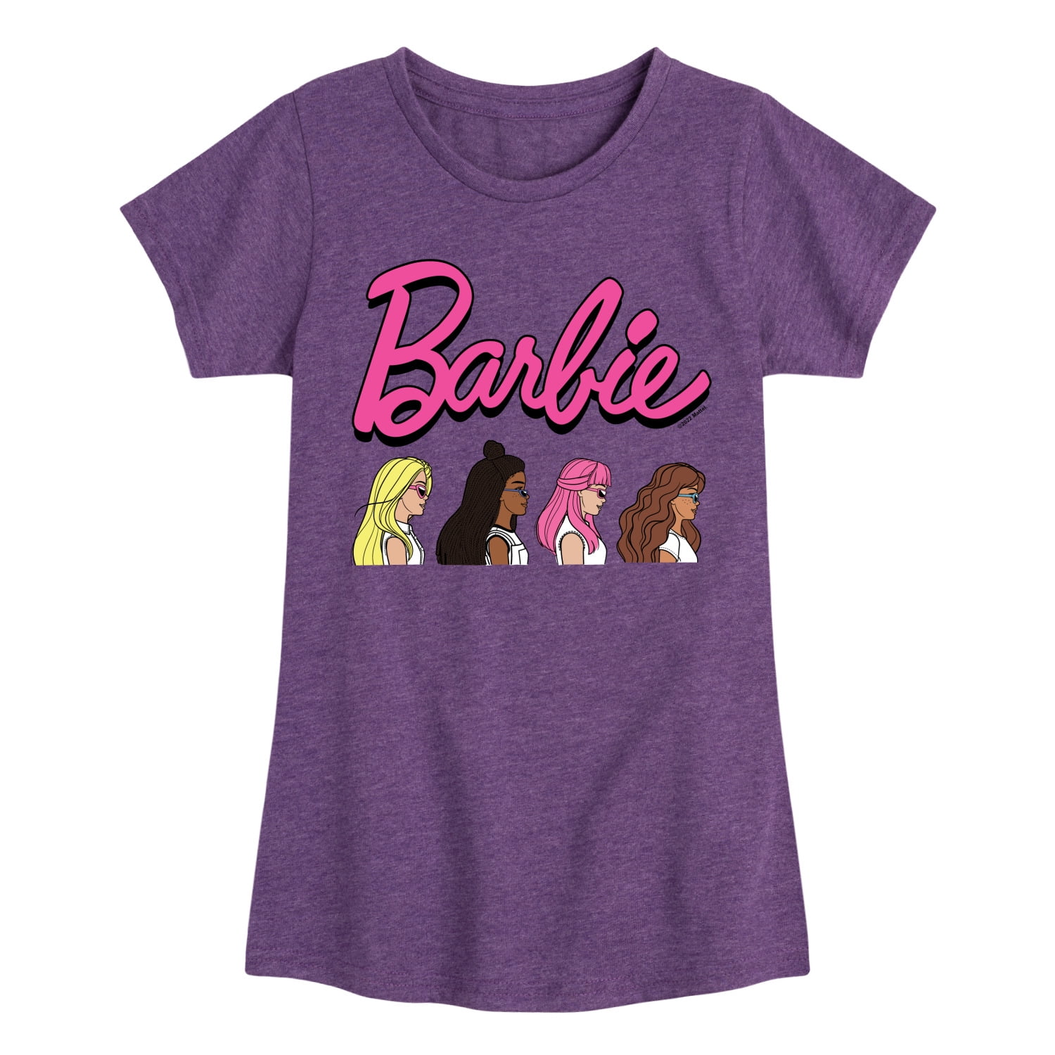 Barbie - Side Profiles with Friends - Toddler And Youth Girls Raglan ...