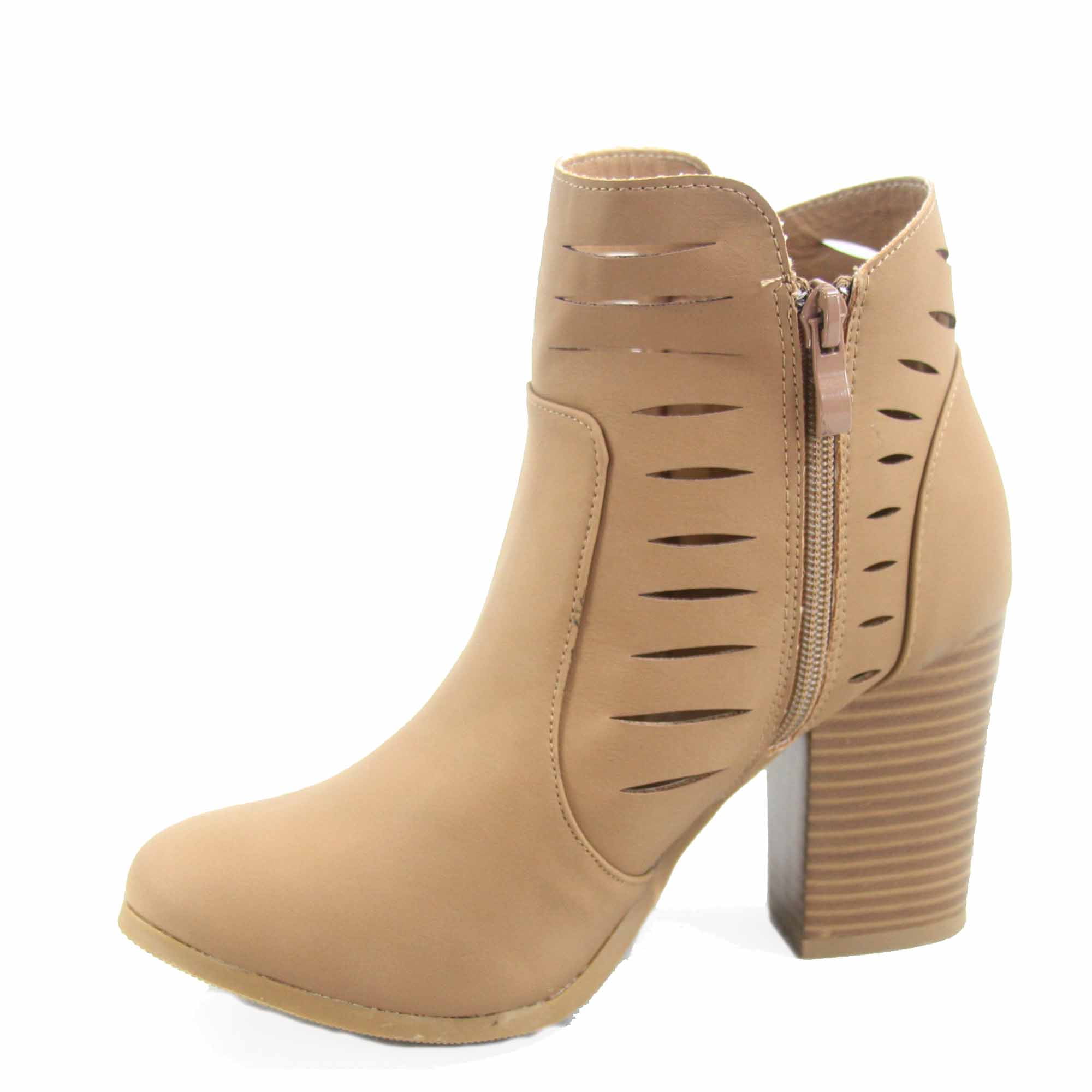Wedge Booties Rismart Women's Brogue Wingtip Ankle High Slip On Comfort ...