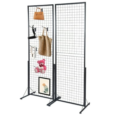 KFFKFF 24" x 67" Dual Grid Wall Panels Set, Includes 2 Wire Display ...