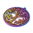 304 Stainless Steel Pendants Tree of Life Charms Rainbow Color 38x1.5mm ...