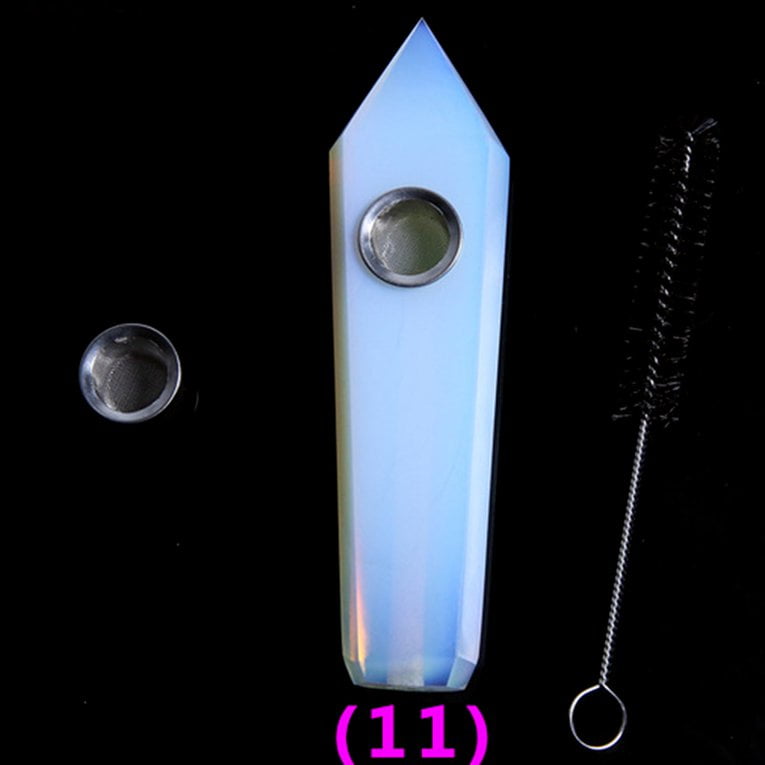 Art & Collectibles Amethyst Crystal Natural Stone Smoking Pipe Set ...