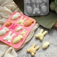 olkpmnmk Easter Molds Silicone,3D Rabbit Egg Basket Silicone Mold ...