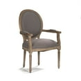 Zentique 40.5" Gray Medallion Upholstered Round Back Armchair - Walmart.com