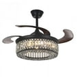 AFANQI 42” Reversible Crystal Ceiling Fans with Lights, Modern ...