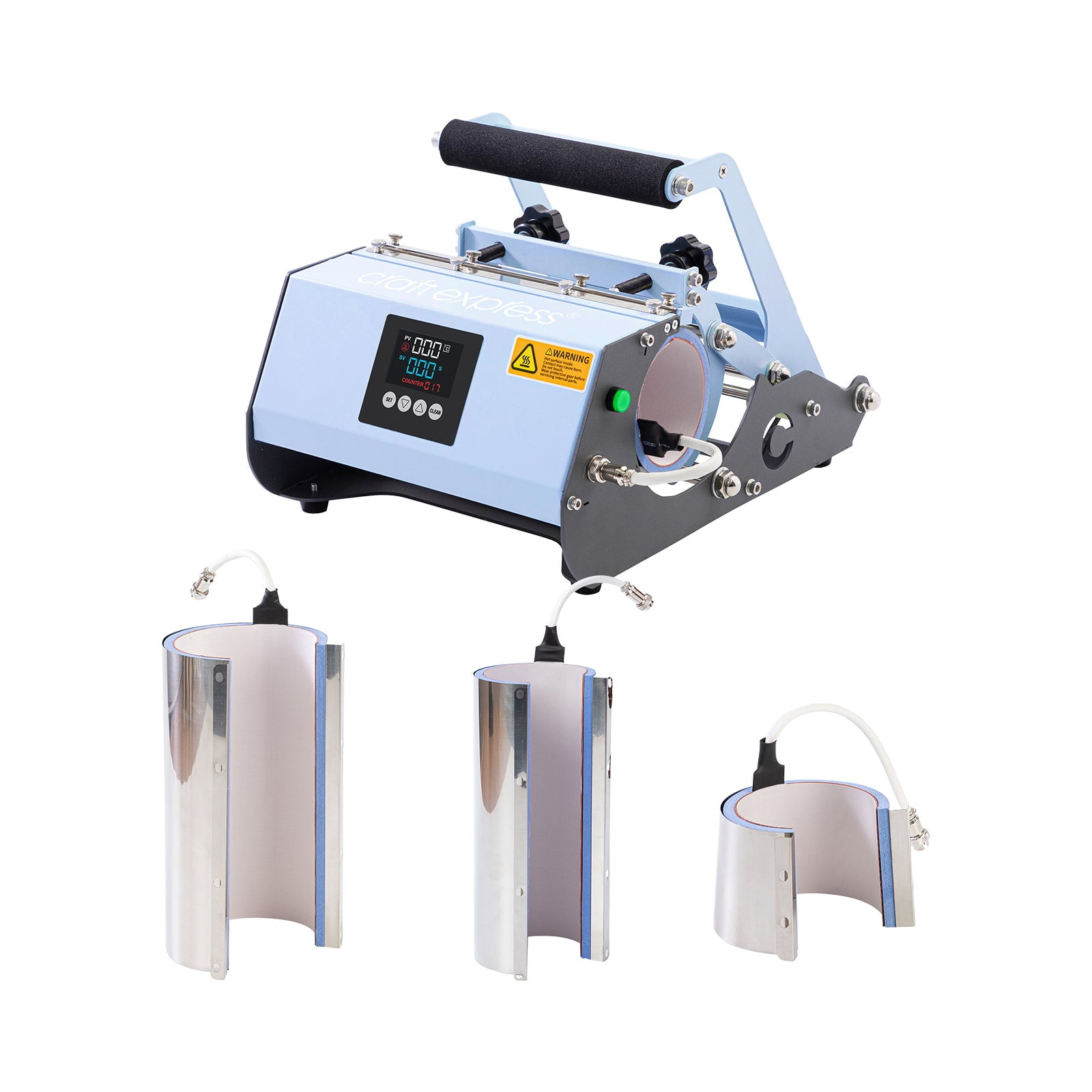 Craft Express 3-in-1 Elite Blue Mug and Tumbler Heat Press - Walmart.com