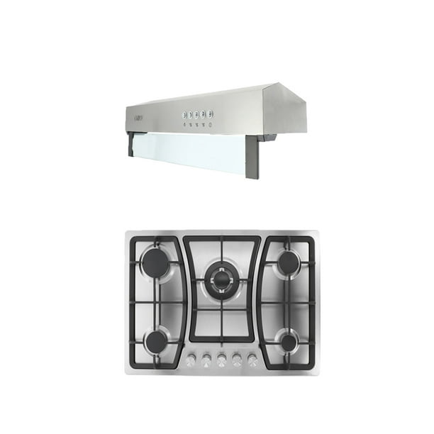 Combo Parrilla 76 cm y Campana Pared ODIPO Acero Inoxidable 80 cm ...