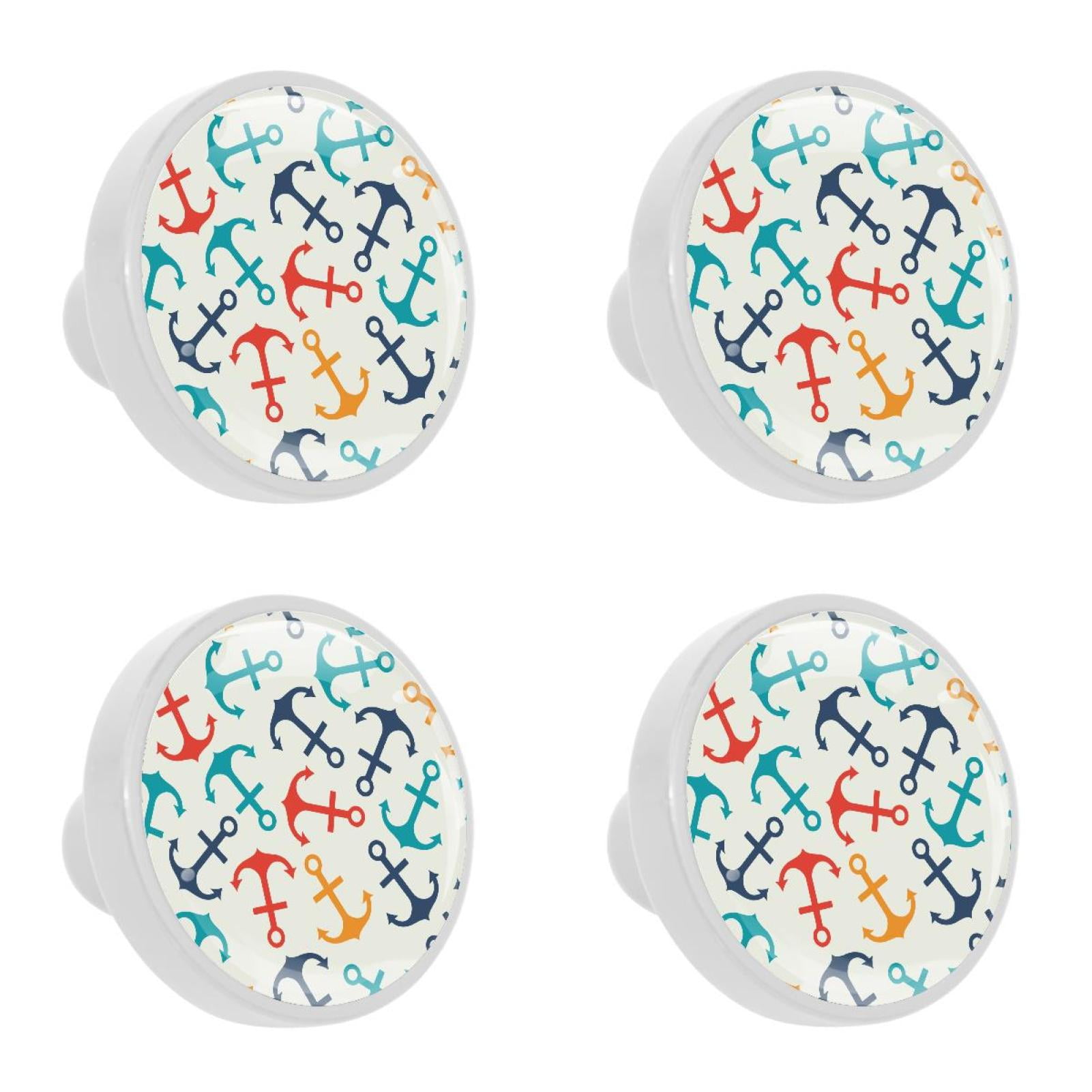 4 Pcs Anchor Knobs for Kitchen Cabinet Cupboard Dresser Bookcase Drawer ...