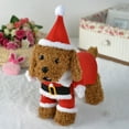 Christmas Costume Clothes Dog Santa Costume Winter Clothes Suit Red Hat ...