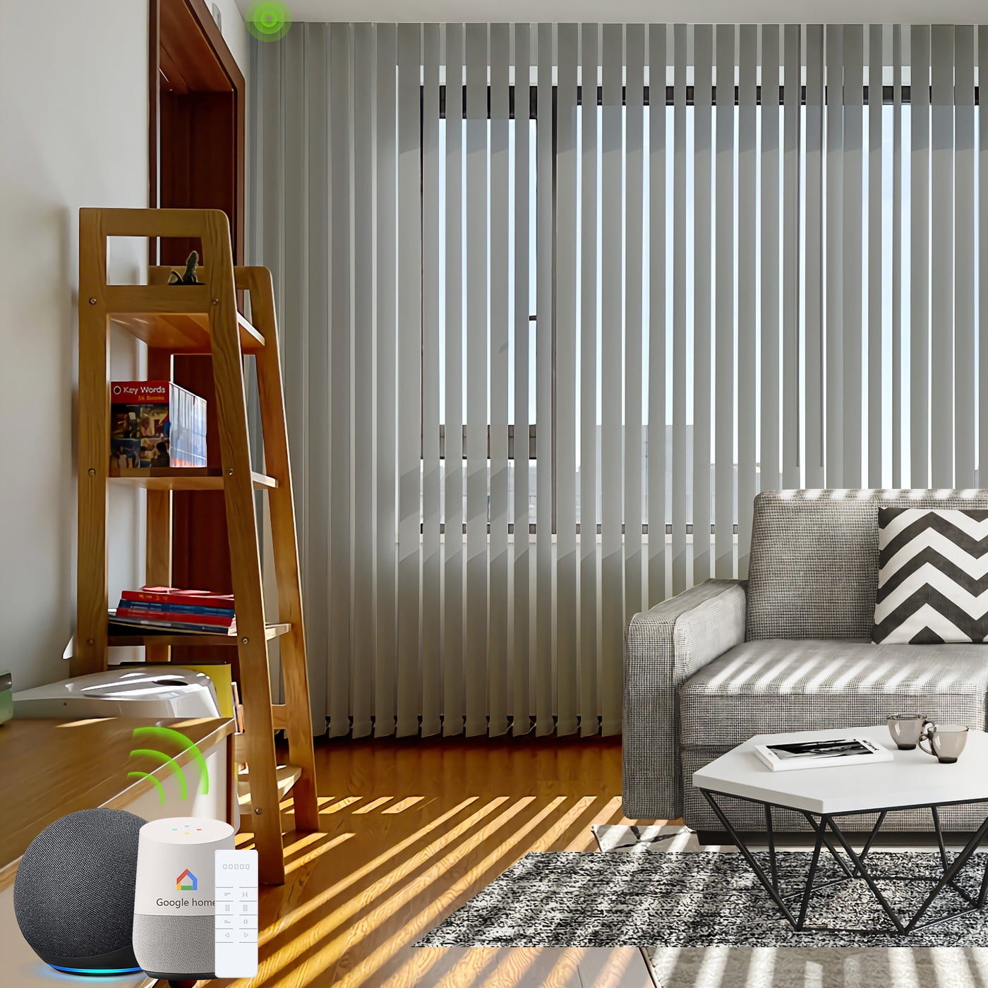 Yoolax Motorized Vertical Blind Smart Vertical Window Blinds Light ...