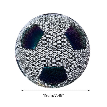 Soccer Ball Reflective Soccer Size 4 Kids Official Soccer Ball Match ...