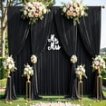 30x14ft Black Wrinkle Free Polyester Backdrop Curtains, 6 Panels Photo ...