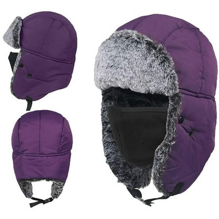 Winter Warm Trapper Hunting hat Waterproof Trooper Ushanka Fur Cap Ear ...