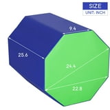 BestMassage Octagon Tumbler Octagon Mat Gymnastics 24.4" x 25.6 ...