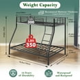 Netrum Twin over Full Bunk Bed for Adults Teens,Heavy-Douty Metal Bunk ...