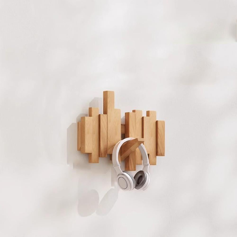 Click here for Brightbuy Natural Wood Wall Mounted Piano Coat Rac... prices