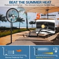 "BILT HARD 18"" High-Velocity Outdoor Misting Fan, 3-Speed, Adjustable ...