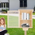 Lending Library Box Outdoor Waterproof Book Exchange Cabinet Solid Wood ...