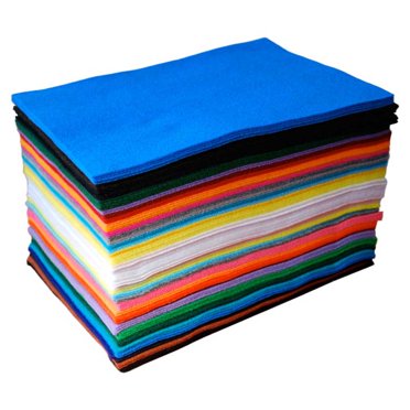Craft Felt, 9" x 12", 12 Sheets per pack, 4 packs - Walmart.com
