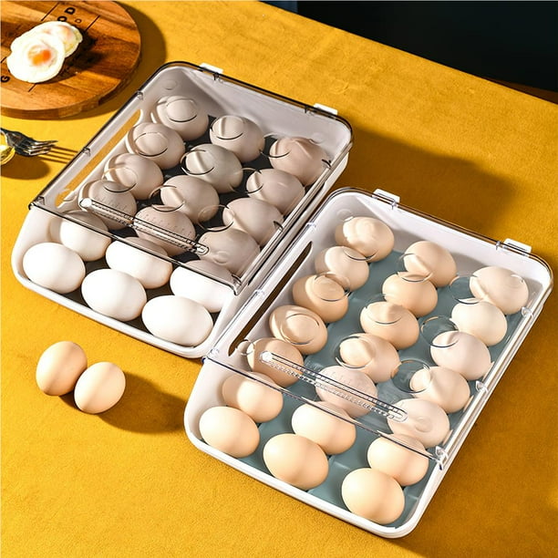 Automatic Rolling Egg Box Large Storage Capacity Kitchen Egg Container ...