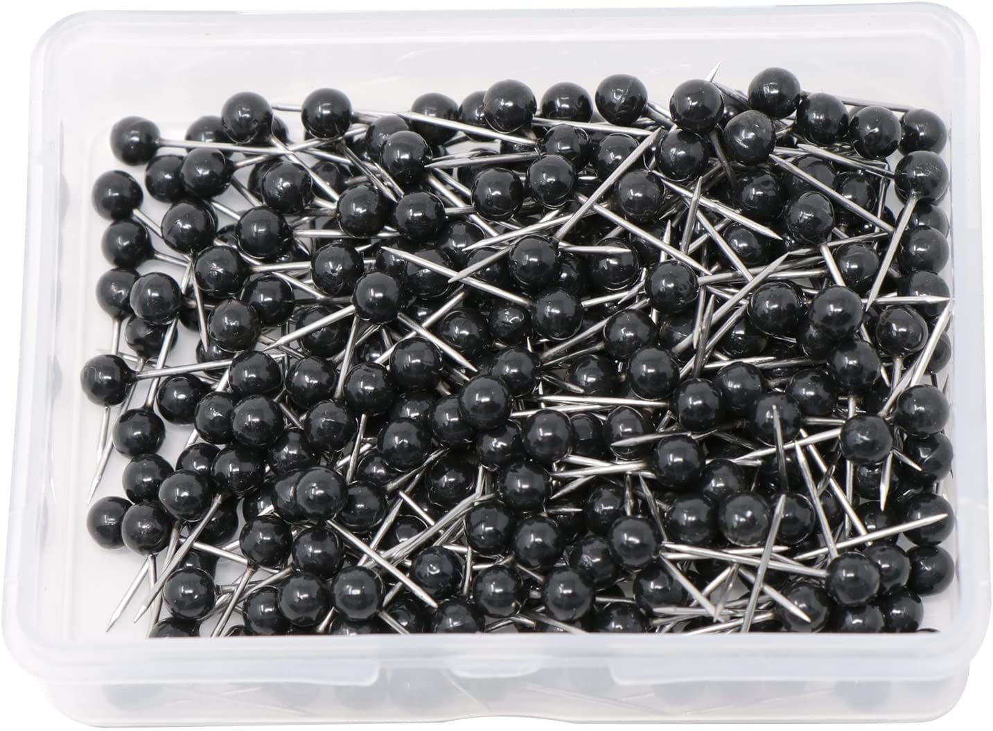 1/8 Inch Map Tacks Round Plastic Head Push pins with Stainless Point ...