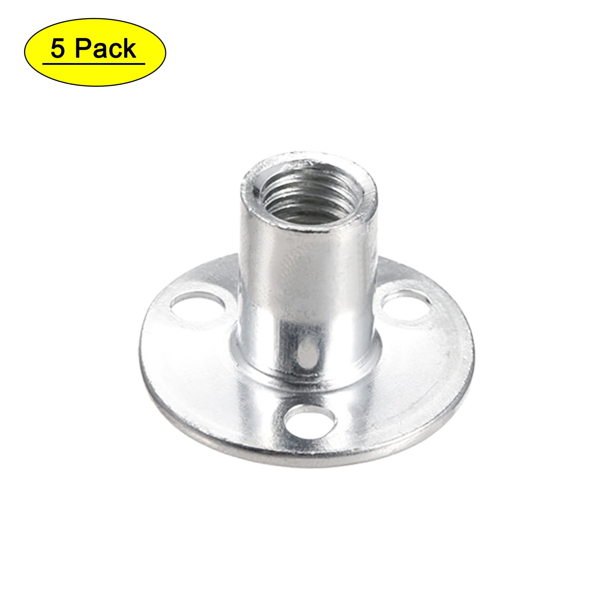Uxcell M12x40x2.5mm Brad Hole Tee Nut Carbon Steel Zinc Plated 5 Pack ...