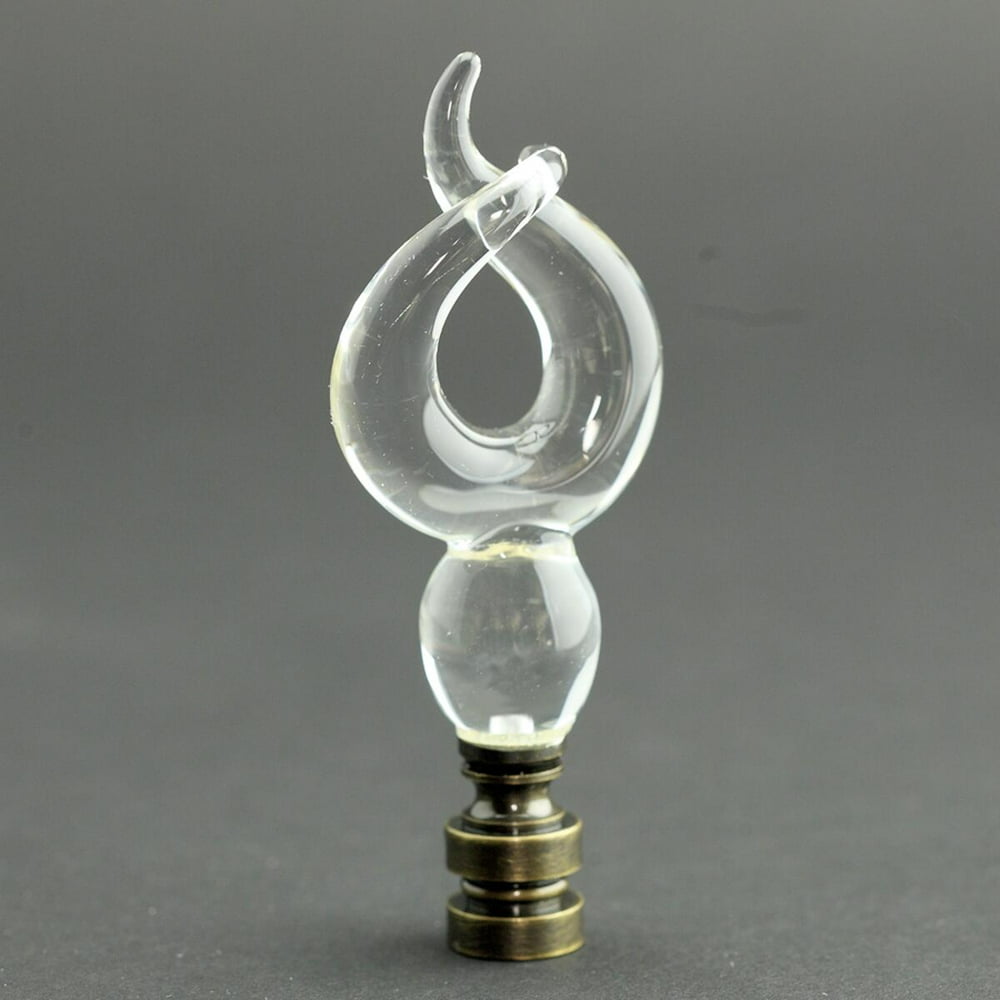 Glass Spiral Antique Base Finial 4"h - Walmart.com - Walmart.com