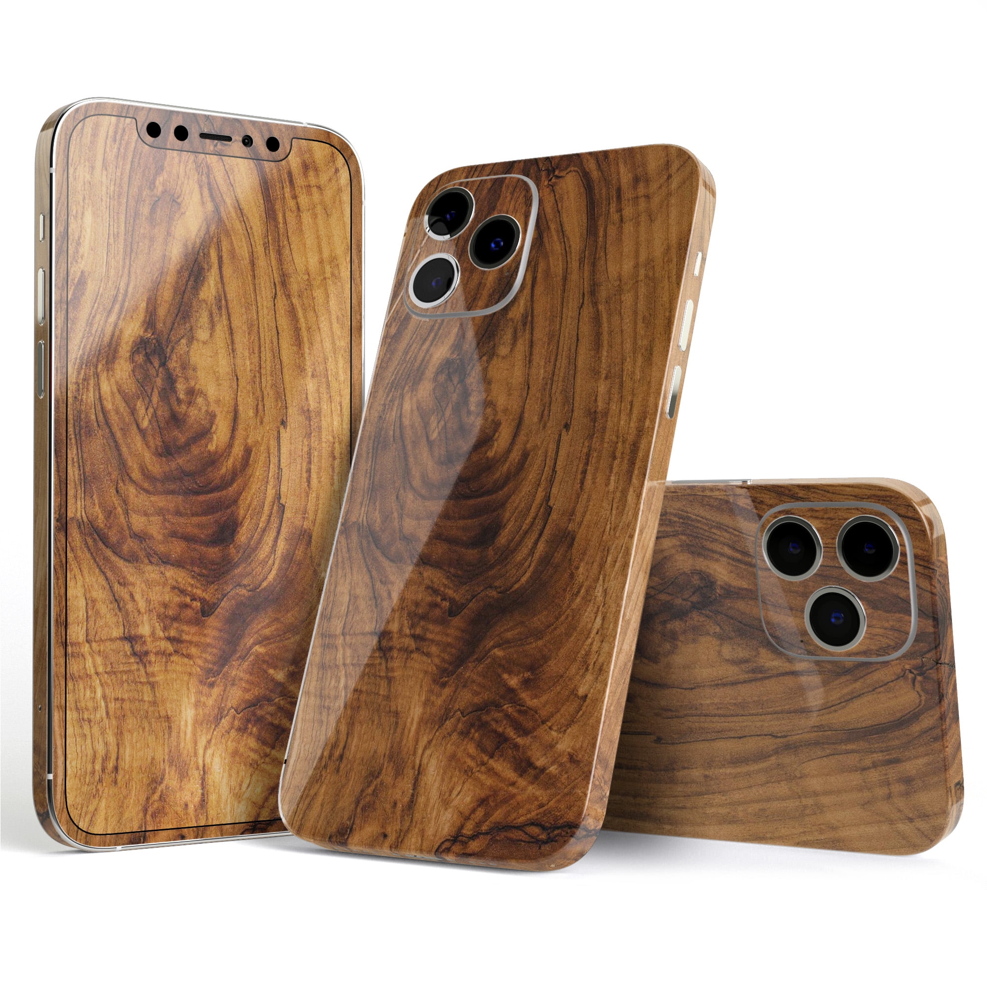 Design Skinz Raw Wood Planks V11 Skin Kit Compatible Apple iPhone 12 ...
