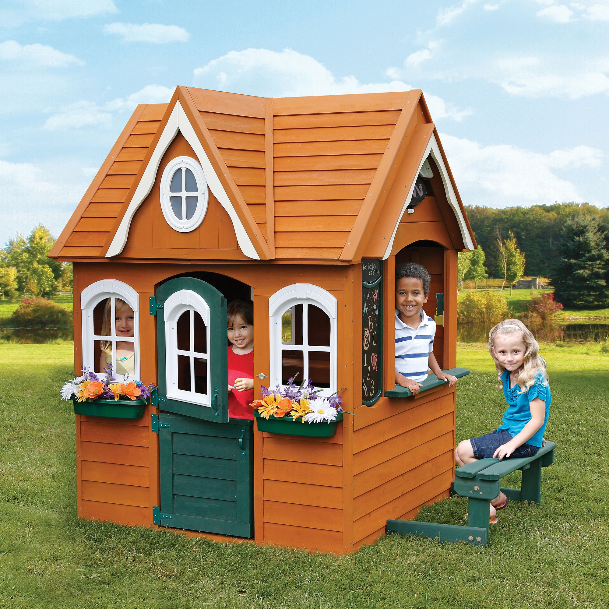KidKraft Georgian Manor Wooden Playhouse Walmart