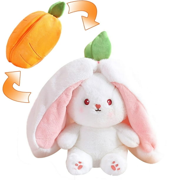 Bunny Stuffed Animal Reversible Cuddle Bunny Stuffed,strawberry Bunny ...