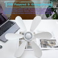 2027 New Collapsible Ceiling Fan for Cruise, 6 Blades Quiet USB Hanging ...