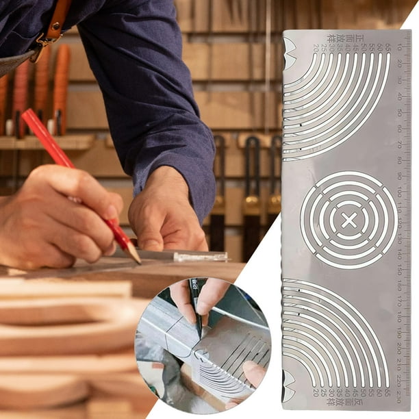 EGNMCR Squares Pipe Squares Steel Fold 90 Degree Line Drawing Ruler ...