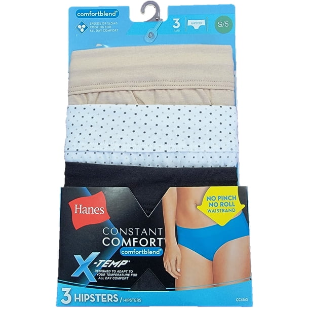 Hanes Womens Constant Comfort X Temp Hipster Panty 3 Pack