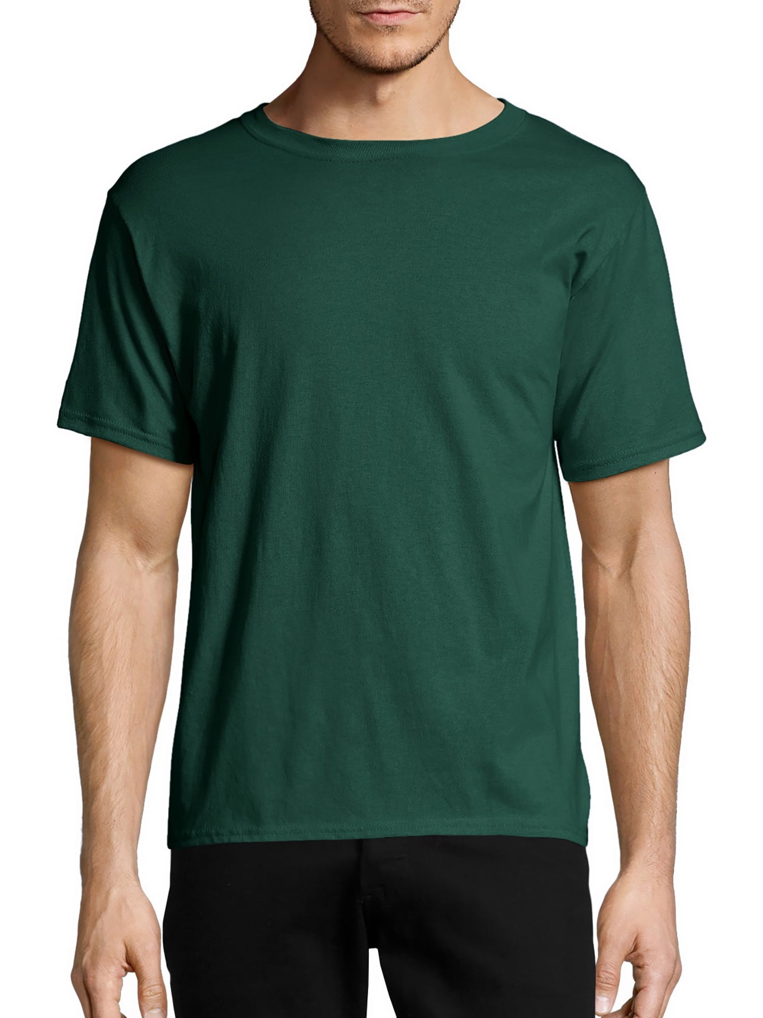 Hanes Men's and Big Men's Ecosmart Short Sleeve Tee, Up To Size 3XL ...