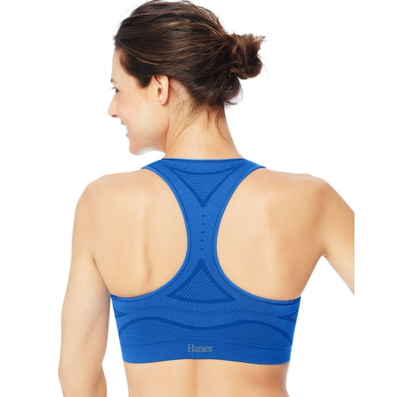 0 2 Pack Hanes Womens Jogbra Seamless Racerback Sports Bra Medium