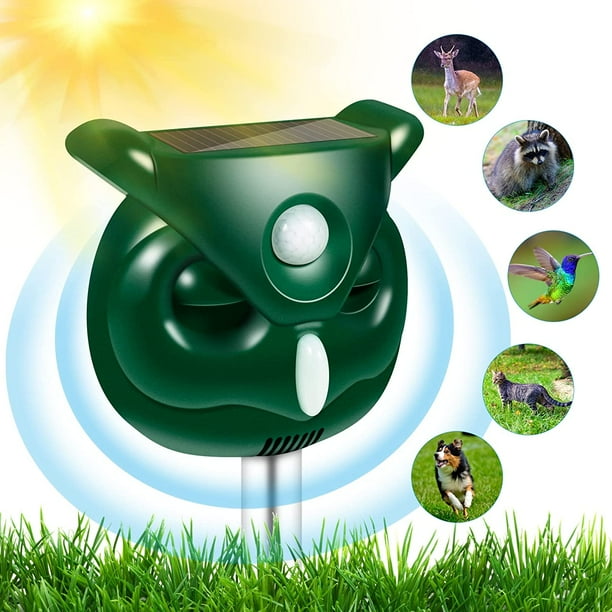 Ultrasonic Dog Chaser, Outdoor Solar Animal Deterrent Device with ...