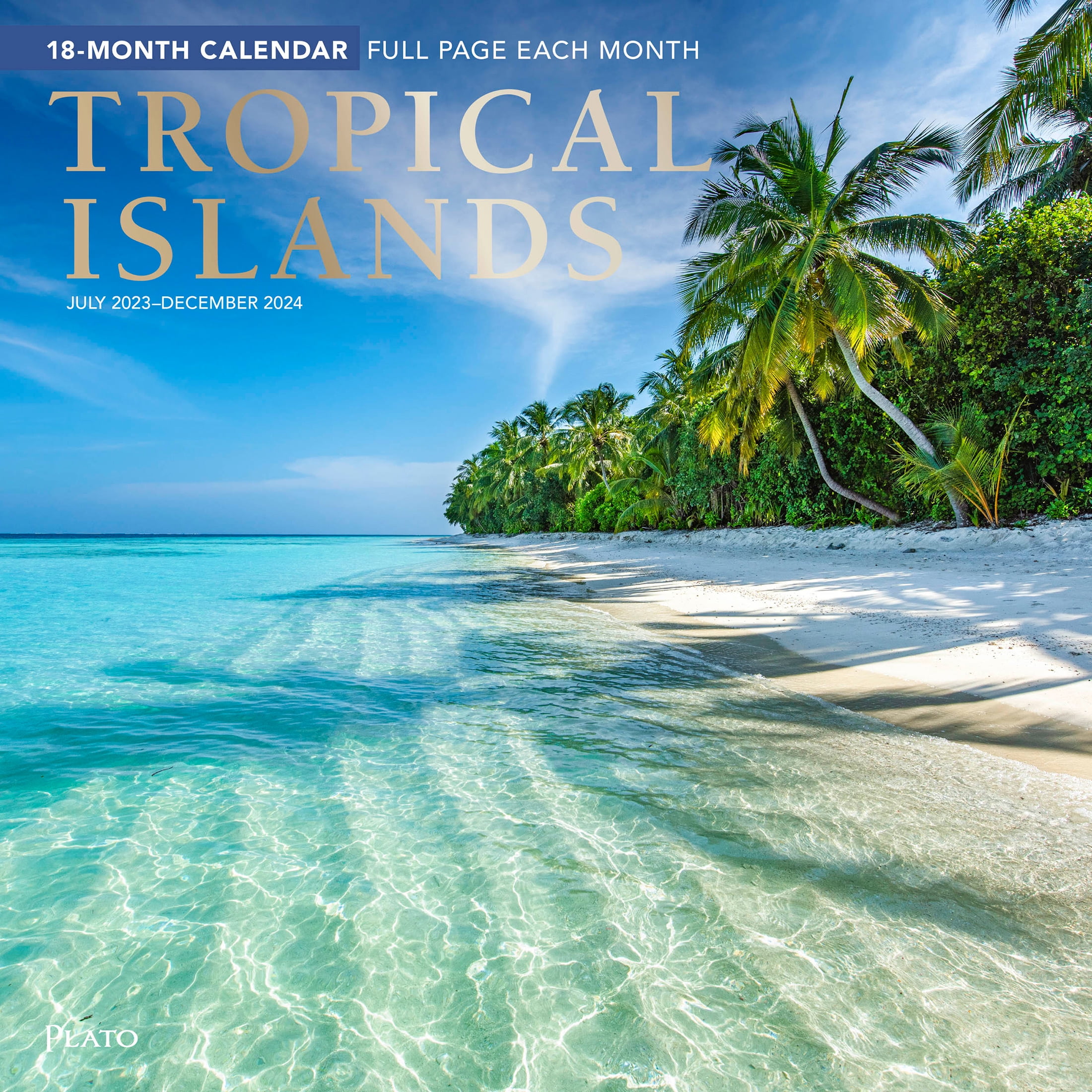 Tropical Islands | 2024 12x24" 18 Month Wall Calendar | Jul '23 - Dec ...