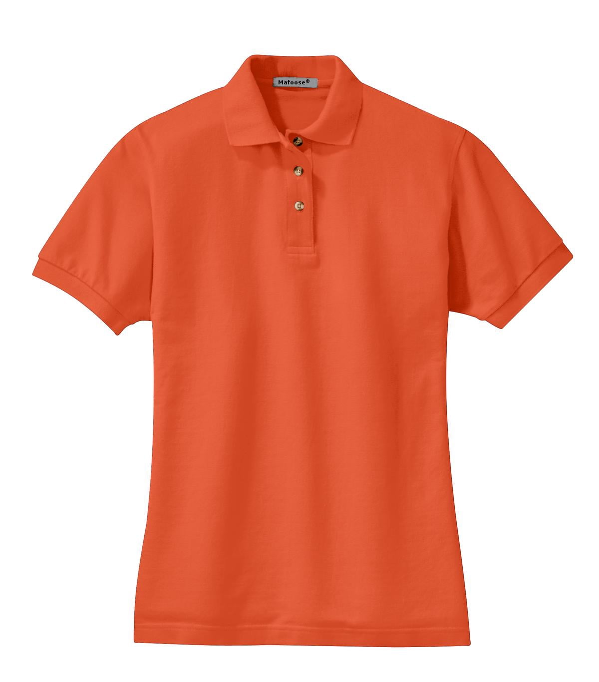 Mafoose Women's Heavyweight Cotton Pique Polo Shirt Orange 4XL ...
