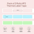Vretti HP2 Label Maker Tape, Pink Blue Green Thermal Self-Adhesive ...
