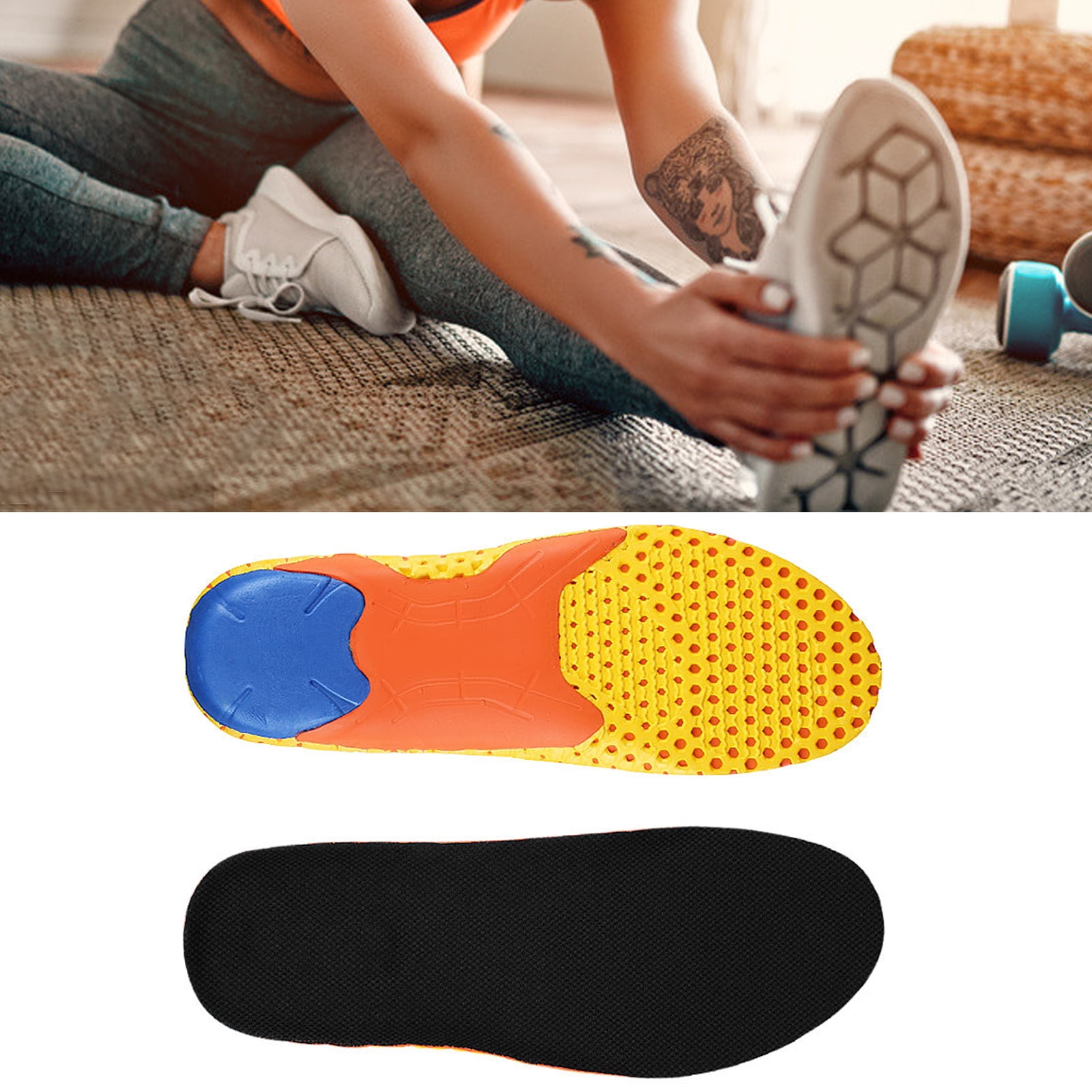 shenmeida 1 Pairs Feet Soles Pad Support Pain Relief Breathable ...