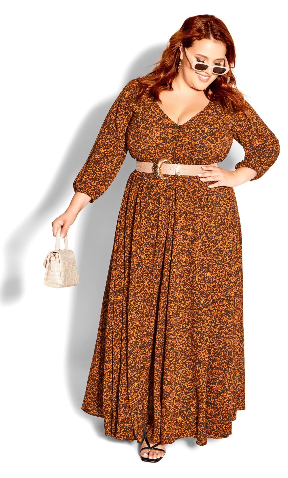 City Chic Womens Plus Size Desire Print Maxi Dress - Walmart.com