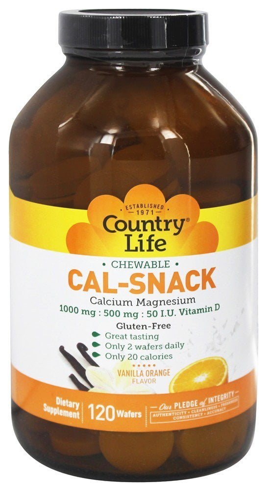 Country Life - Cal-Snack Chewable Calcium with Magnesium Vanilla/Orange ...