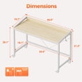 32 Inch Rolling Computer Desk In Oak Finish Modern Home Office Study ...