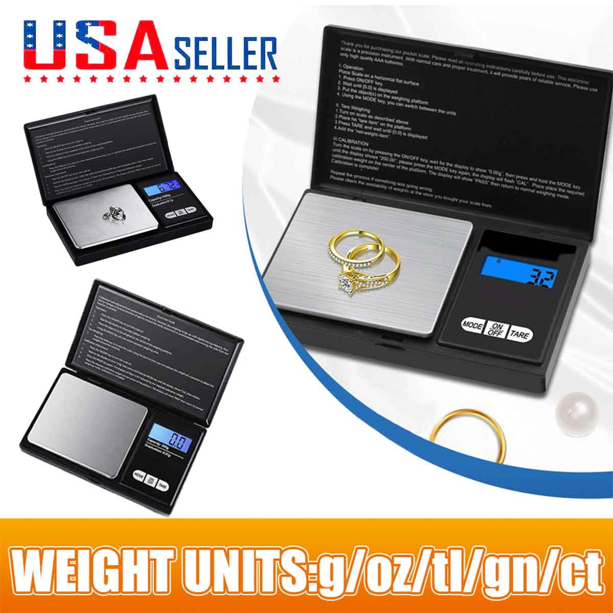 Weigh Gram Scale Digital Pocket Scale,1000g x 0.1g,Digital Grams Scale ...