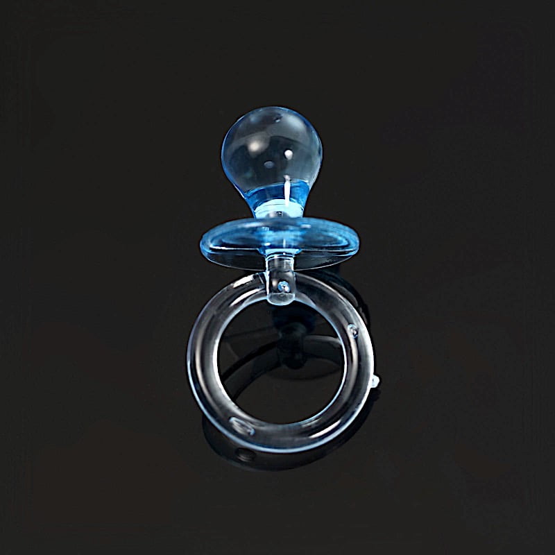 BalsaCircle 12 Light Blue Plastic Mini Baby Pacifiers Party Favors DIY ...