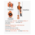 Manual Chain Hoist 1 Ton 2200LBS, Lever Come Along with 10FT Lift, G80 ...