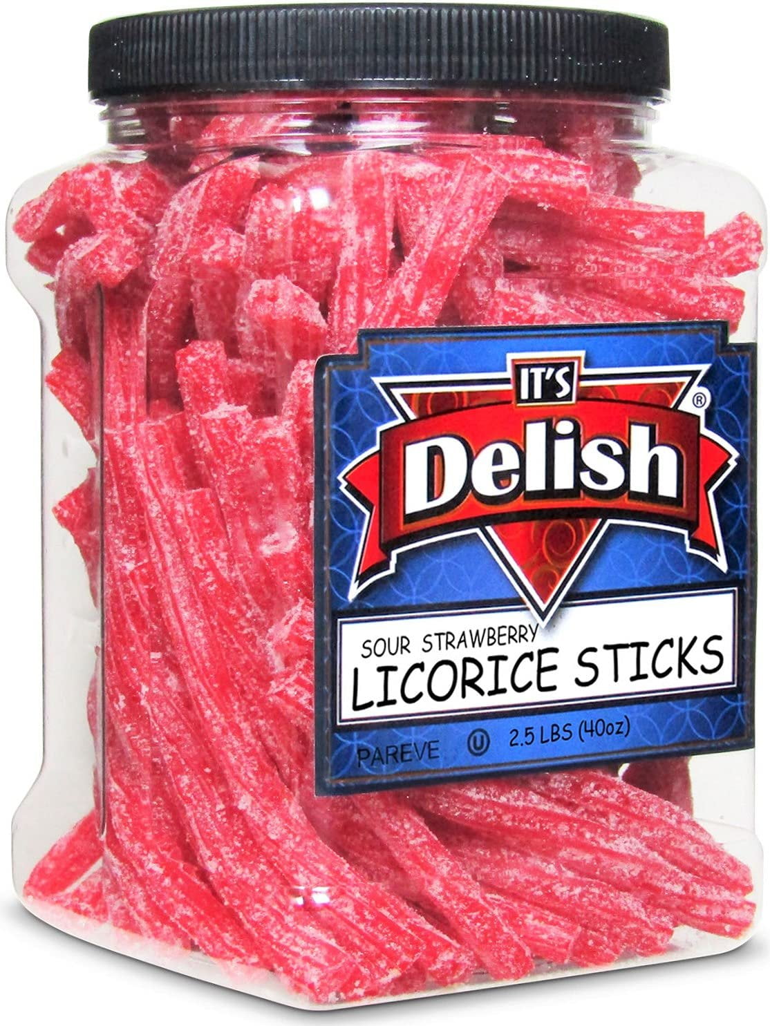 Buy Sweet & Sour Strawberry Licorice Sticks by Its Delish, 2.5 LBS 40 ...