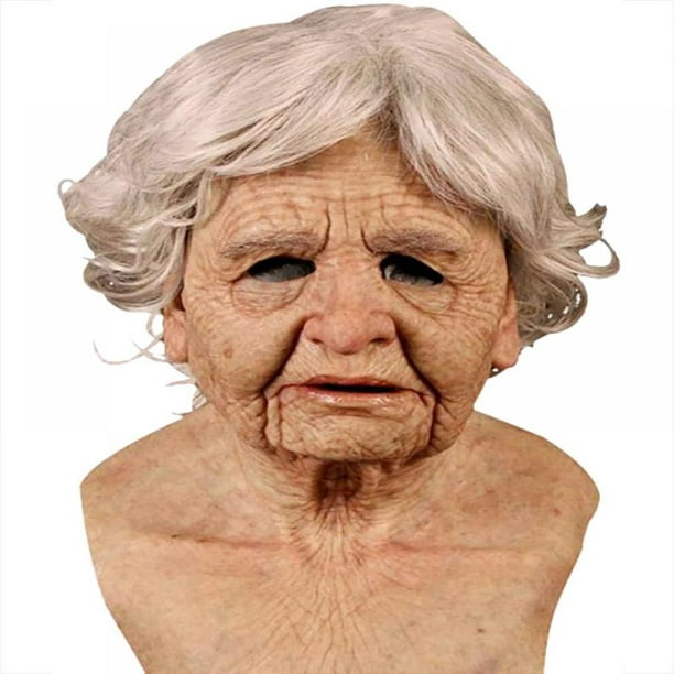 Halloween Old Man Mask Grandpa Head Halloween Cosplay Party Performance