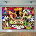 Hip Hop Party Backdrop Throwback I Love The 80S 90S Graffiti Wall Photo ...