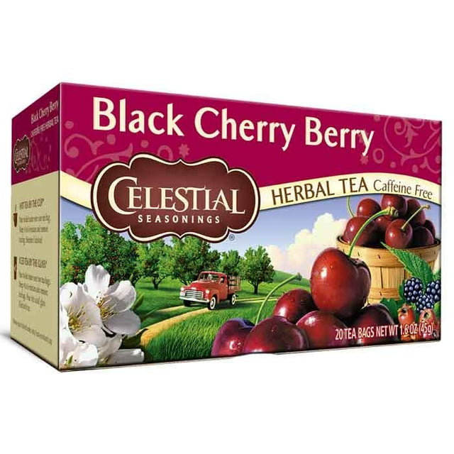Celestial Seasonings - Black Cherry And Berry Herbal Tea, 20 Sachets ...